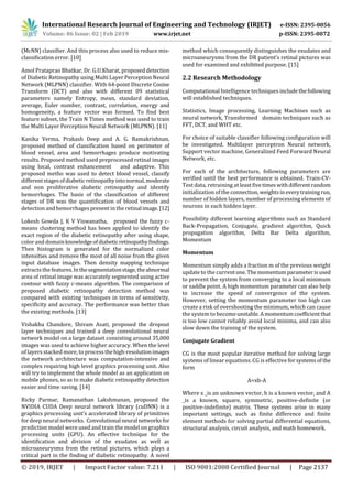 IRJET- Approach for Diabetic Retinopathy Analysis using Artificial Neural Networks | PDF