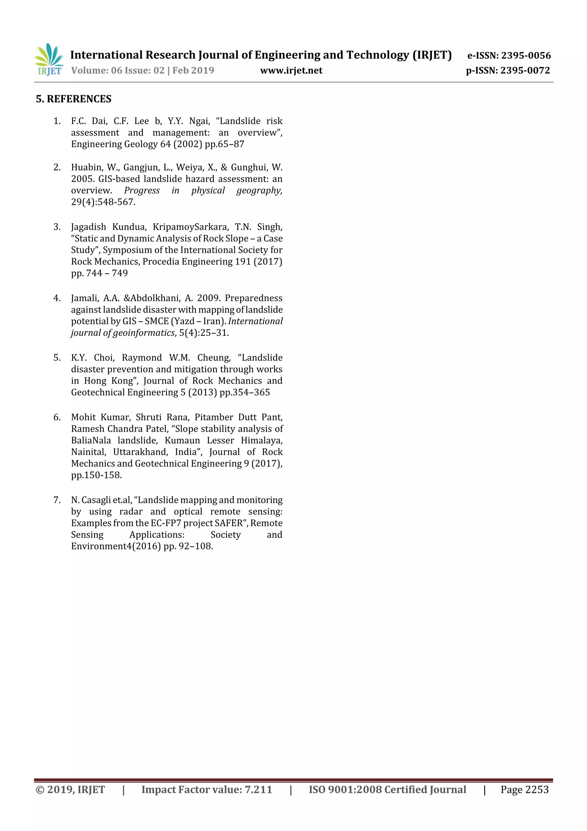 IRJET- Landslide Prone Areas in Asangaon, Thane, Maharashtra | PDF