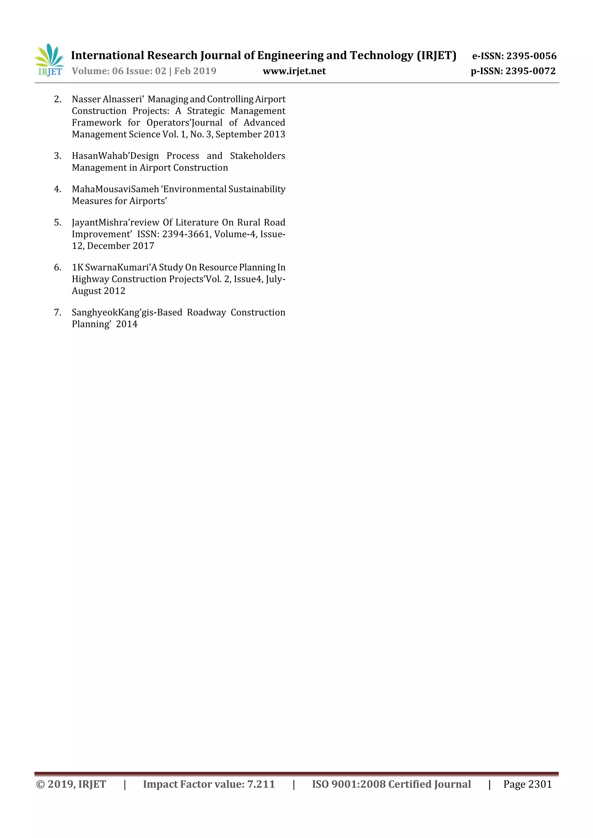 IRJET- Construction Planning and management of Airport | PDF