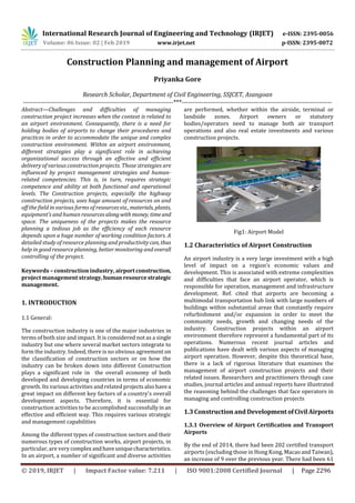 IRJET- Construction Planning and management of Airport | PDF