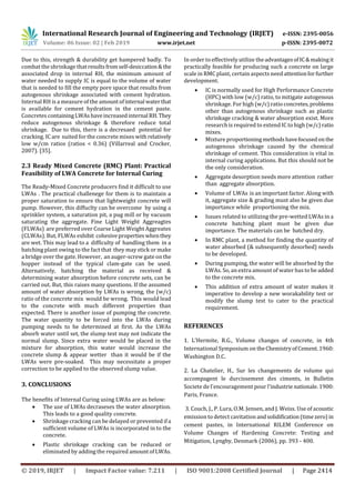 IRJET- Utilizing Porous Light Weight Aggregates for Self-Curing ...