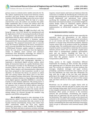 IRJET- A Survey on IoT Reference Architecture with Block Chain for Automatic Supply Chain ...