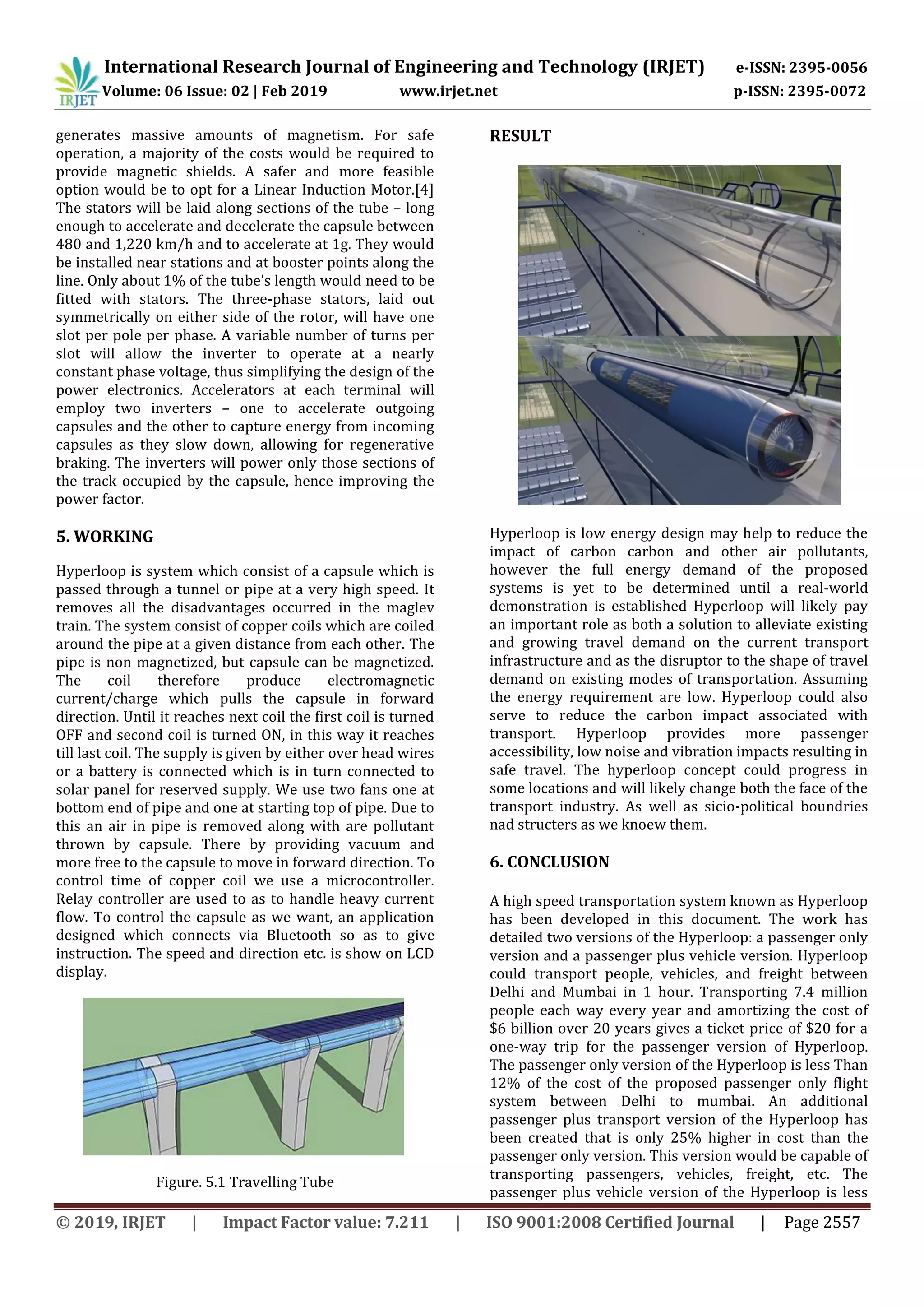 IRJET- Hyperloop Transportation System | PDF