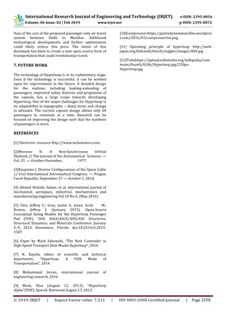 IRJET- Hyperloop Transportation System | PDF