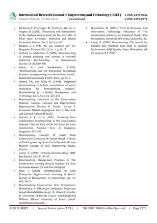 IRJET-Quality Benchmarking in Construction Industry | PDF