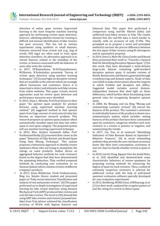 IRJET- Enhancing NLP Techniques for Fake Review Detection | PDF