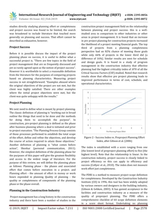 IRJET- The Impact of Effective Planning on Project Success – A ...