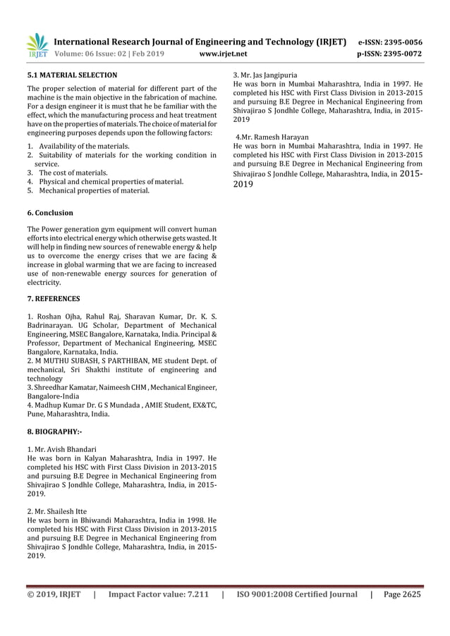 Irjet Power Generation Using Gym Equipment Pdf 