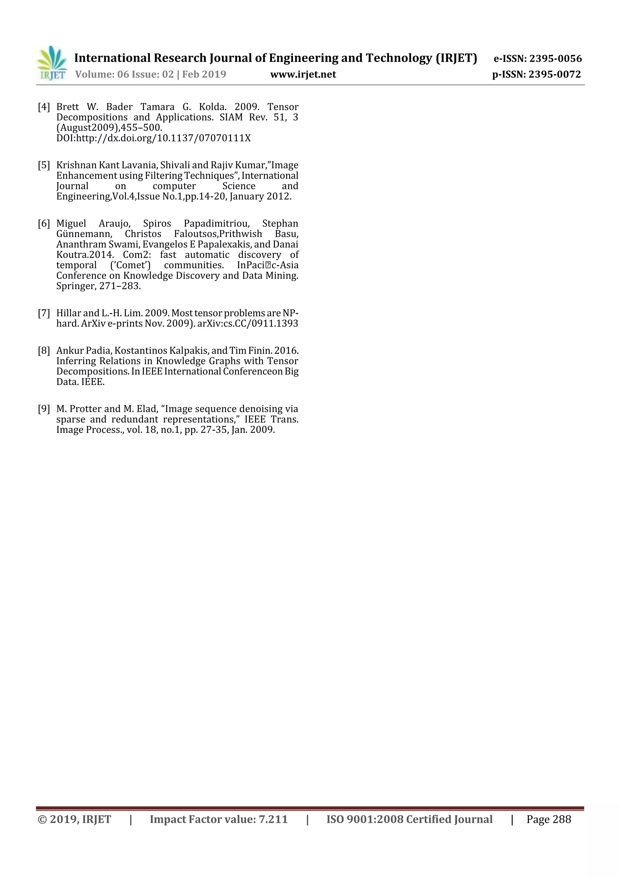 IRJET- Survey on Image Denoising Algorithms | PDF