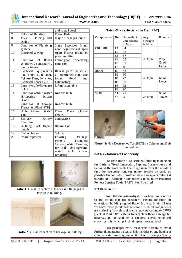 IRJET- Structural Audit – A Case Study of Educational Building | PDF