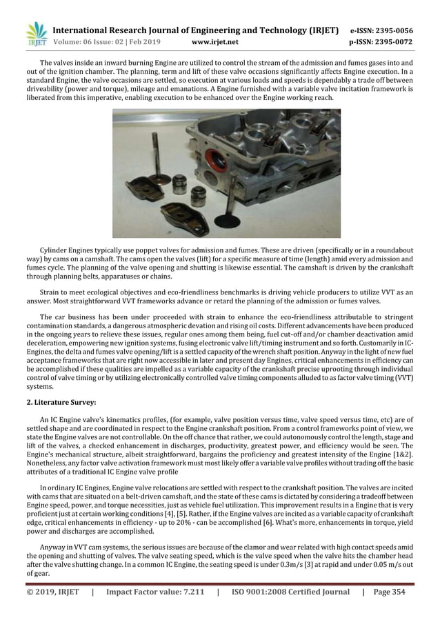 IRJET- Kinematic Structure and Reenactment of an Adaptable Valve Lift ...