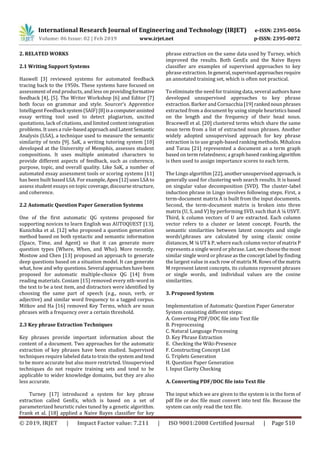 IRJET- Implementation of Automatic Question Paper Generator System | PDF