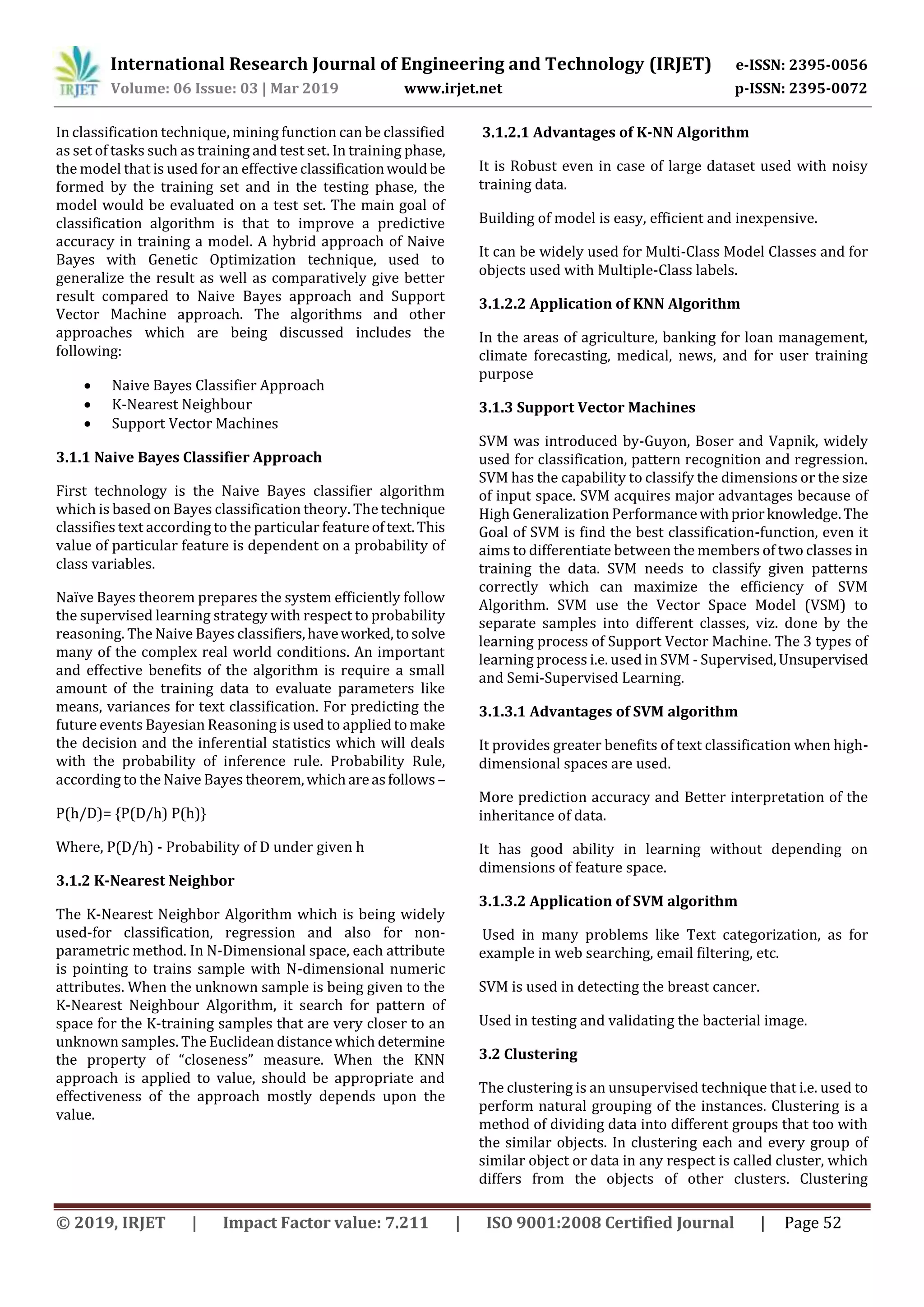 IRJET- Sentiment Analysis: Algorithmic and Opinion Mining Approach | PDF
