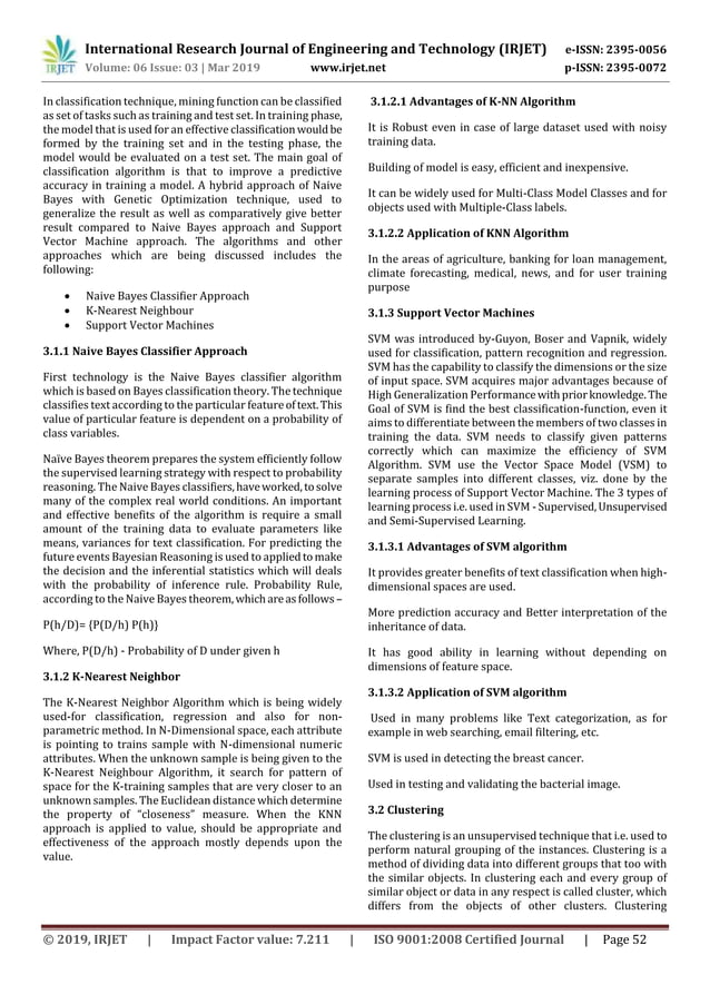 IRJET- Sentiment Analysis: Algorithmic and Opinion Mining Approach | PDF