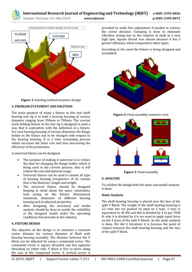 IRJET- Design and Analysis of Work Holding Fixture in a Shaft Bearing ...