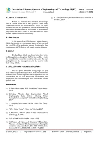 IRJET- Effctive In-House Voting and Implementation using Block-Chain Verification | PDF