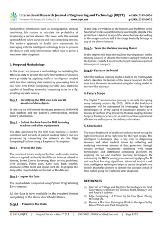 IRJET- Magnetic Resonance Imaging (MRI) – Digital Transformation Journey Utilizing Intelligent ...