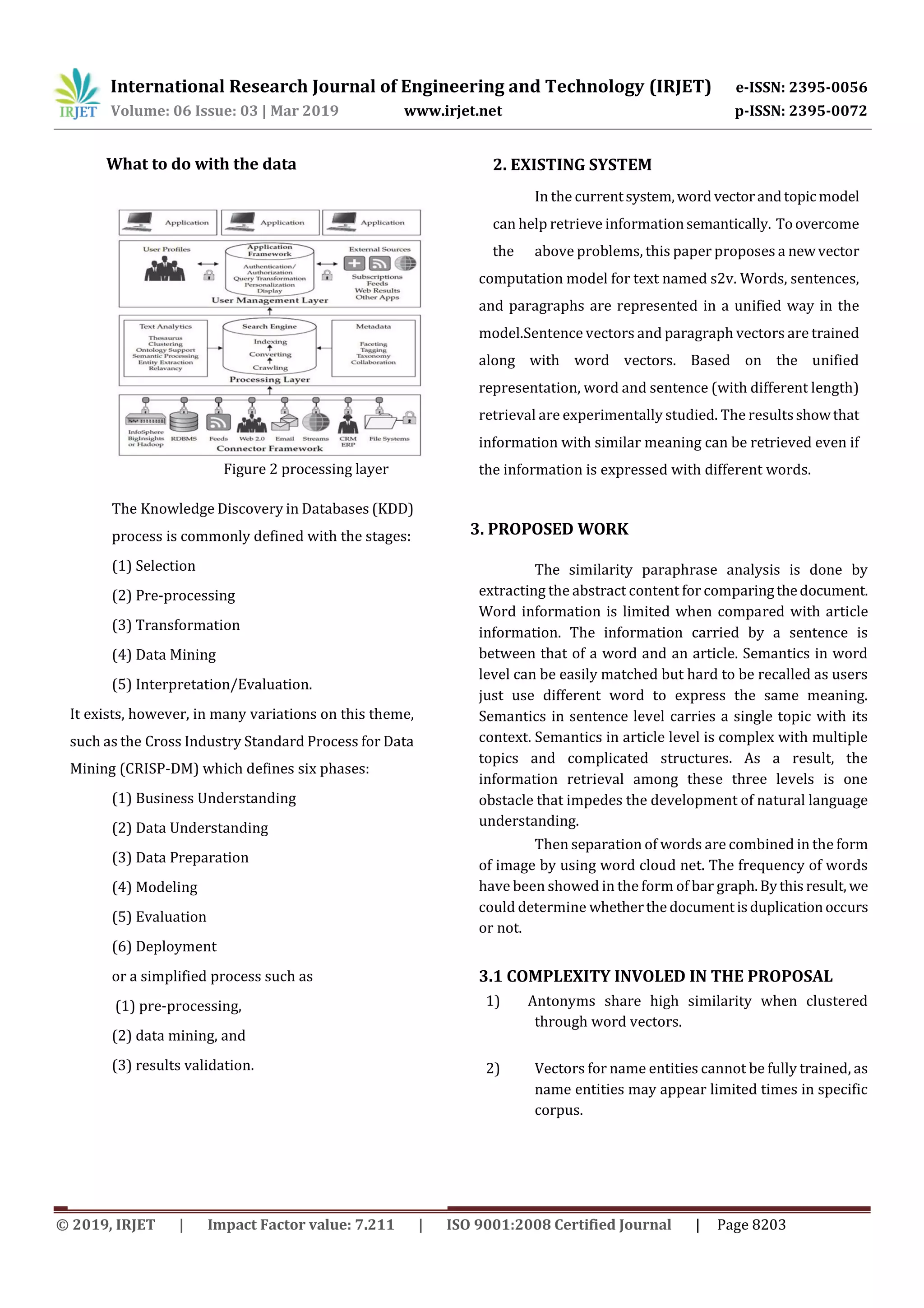 IRJET- Deduplication Detection for Similarity in Document Analysis Via Vector Analysis | PDF