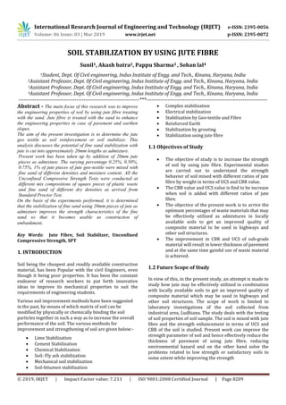IRJET- Soil Stabilization by using Jute Fibre | PDF