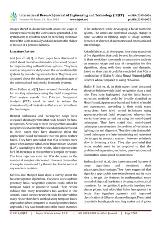 IRJET- Library Management System with Facial Biometric Authentication | PDF
