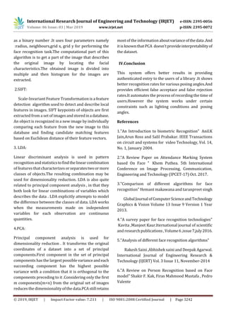 IRJET- Library Management System with Facial Biometric Authentication | PDF