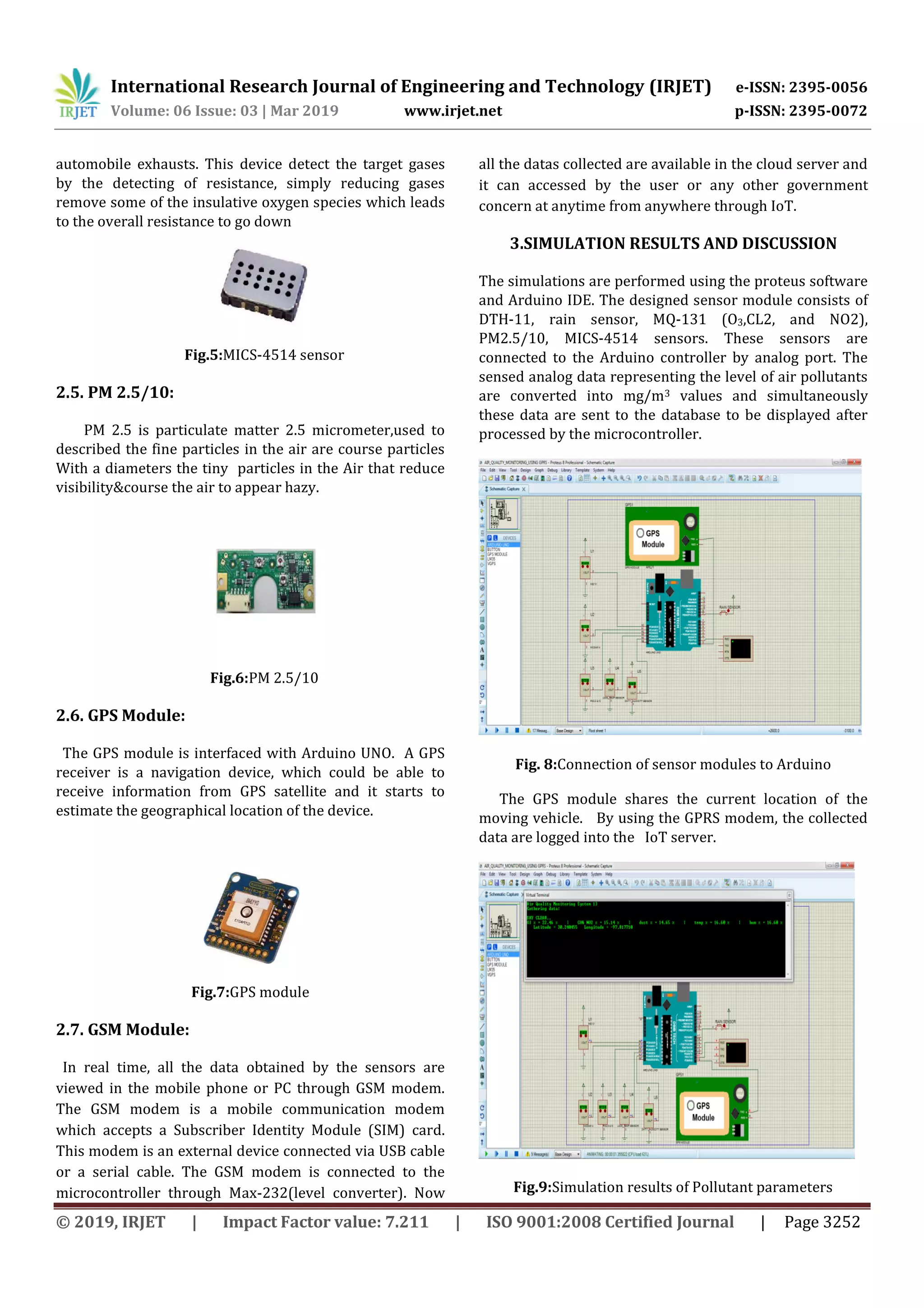 IRJET- Air Quality Monitoring System using Vehicles Based on the IoT | PDF