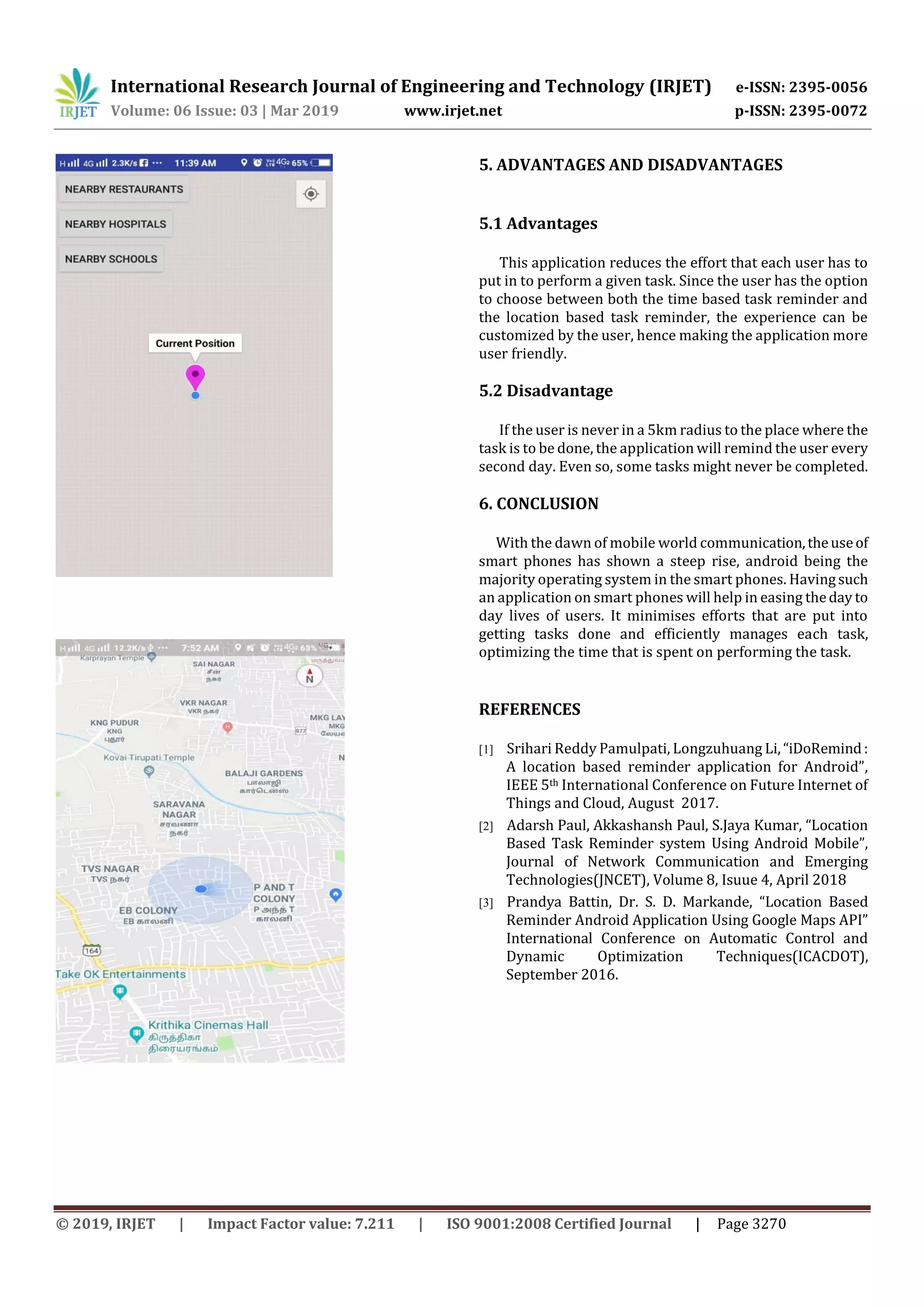 IRJET- Location based Task Reminder Android Application | PDF