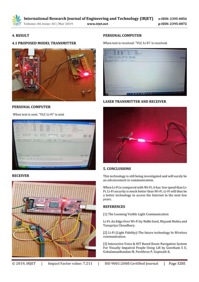 IRJET- Visible Light Communication (Li-Fi) | PDF