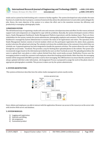 IRJET- Online Studio Management System | PDF