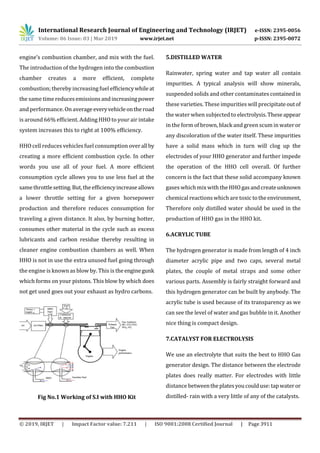 IRJET- Modification of I.C. Engine to Run with Water as Supplement Fuel ...