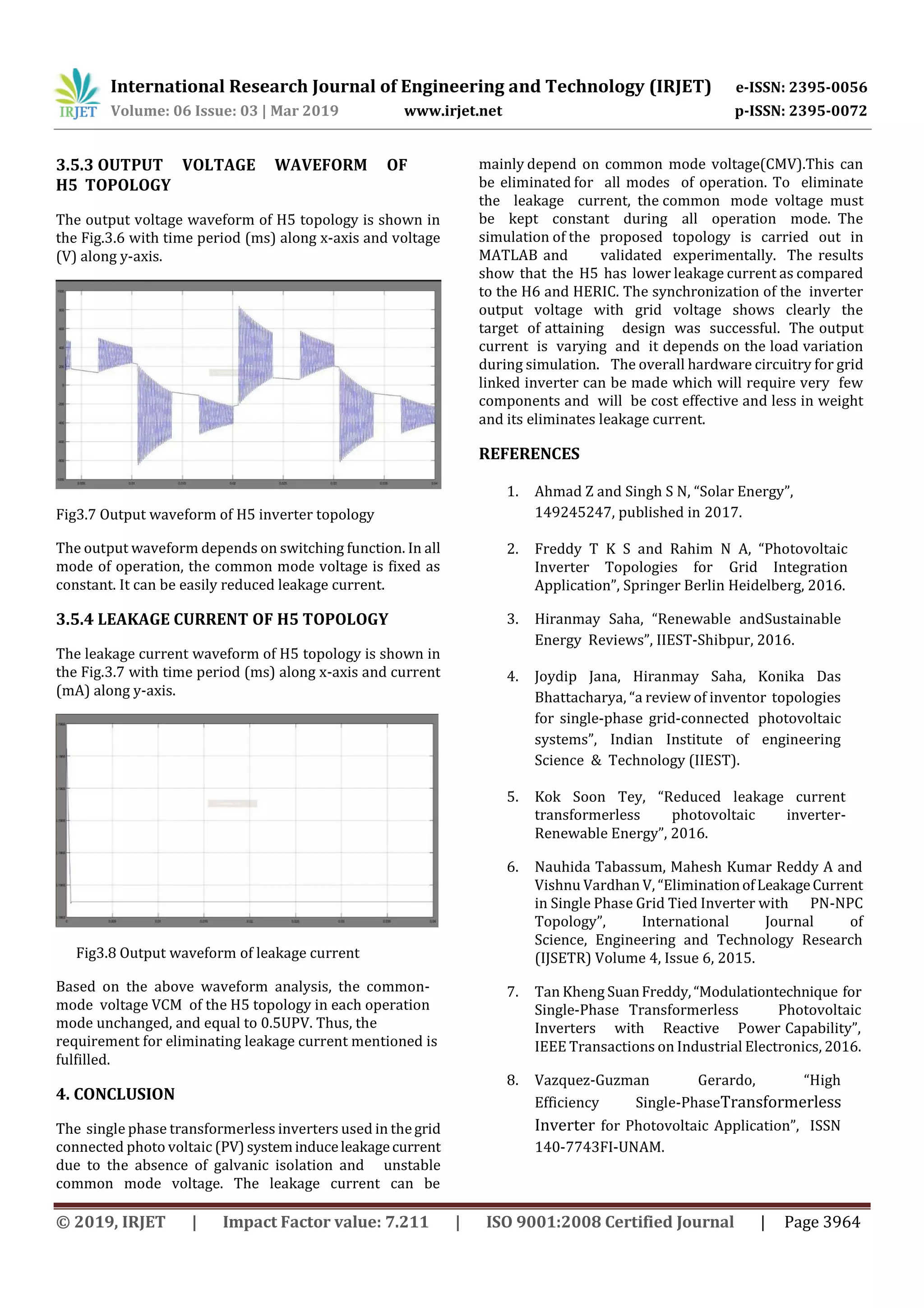 IRJET- Design of Single Phase Transformerless Inverter | PDF