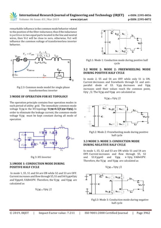 IRJET- Design of Single Phase Transformerless Inverter | PDF | Technology & Computing