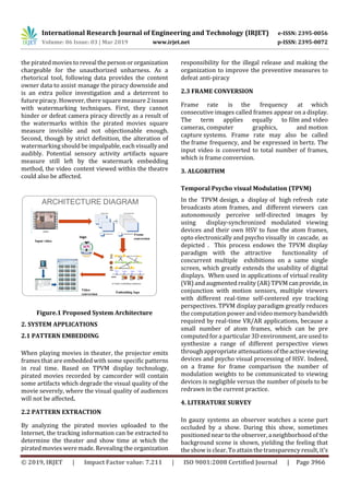 IRJET- Movie Piracy Tracking using Temporal Psycovisual Modulation | PDF