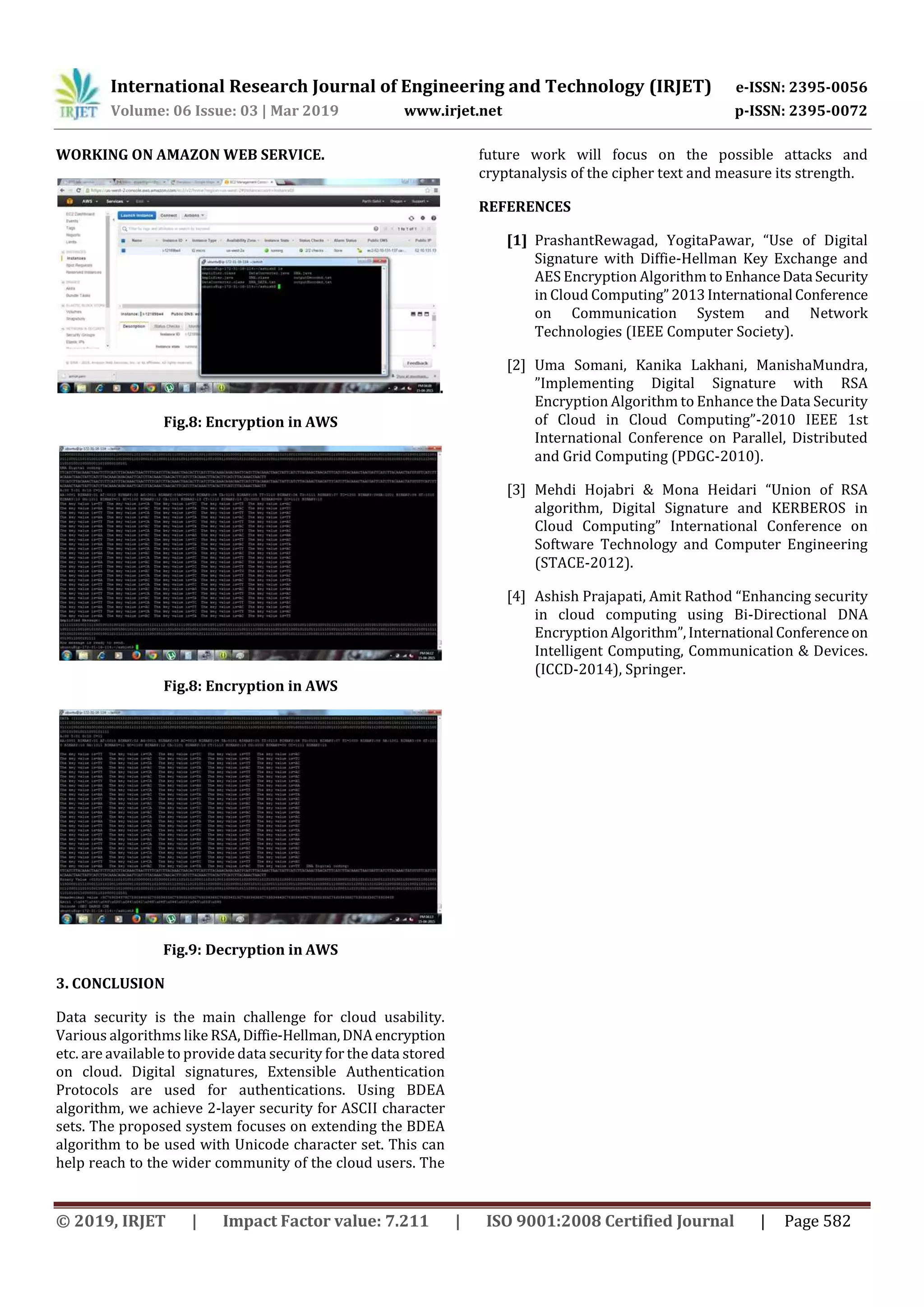 Irjet Implementation Of Dna Cryptography In Cloud Computing And Using Socket Programming Pdf