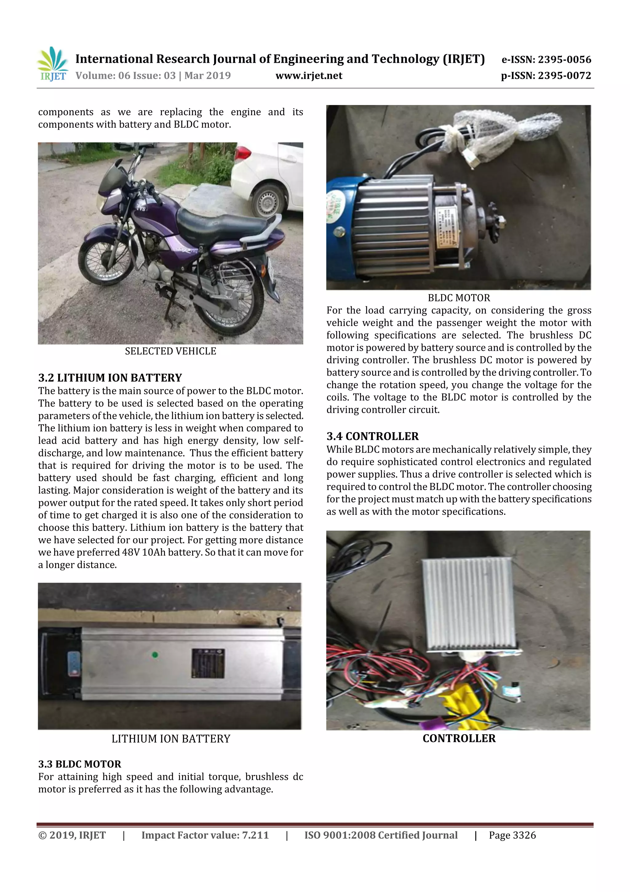 IRJET- Conversion of IC Engine Vehicle to Electric Vehicle | PDF