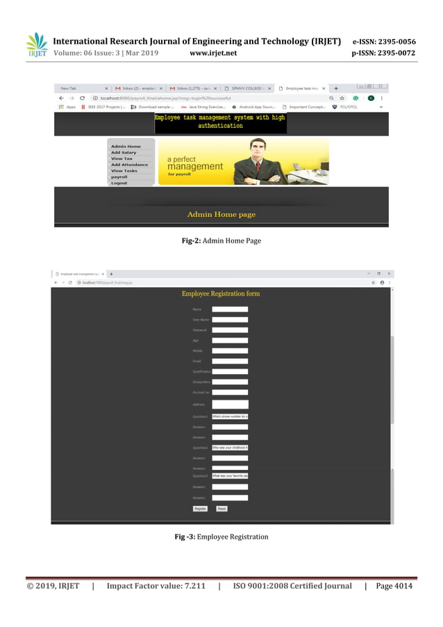 IRJET- Employee Task Management System with High Authentication | PDF