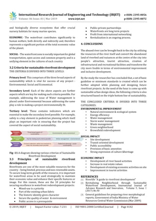 IRJET- A Sustainable Approach for Urban Riverfront Development | PDF