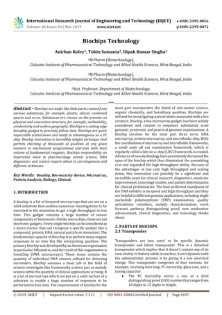 IRJET- Biochips Technology | PDF