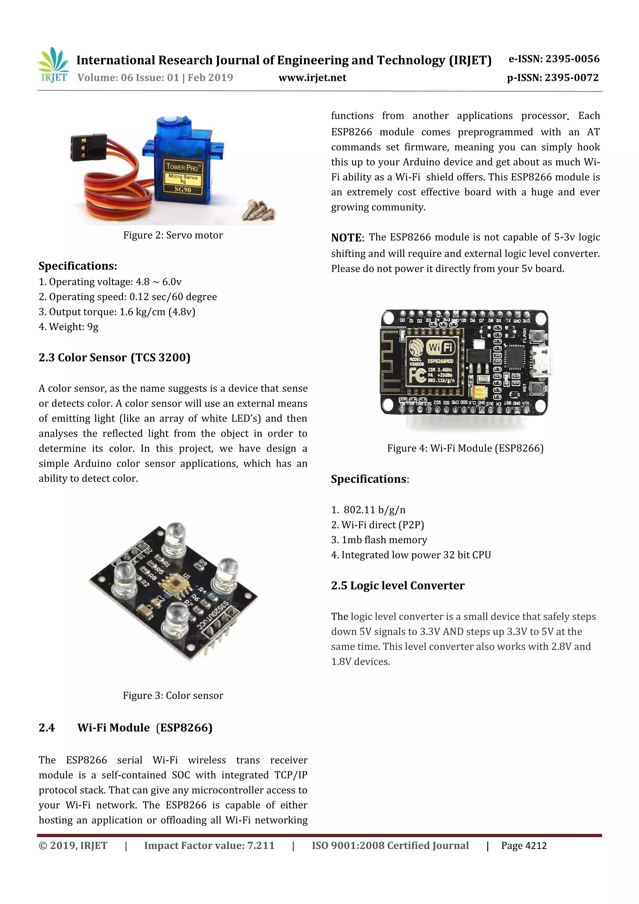 IRJET- IoT Color based Product Sorting Machine | PDF
