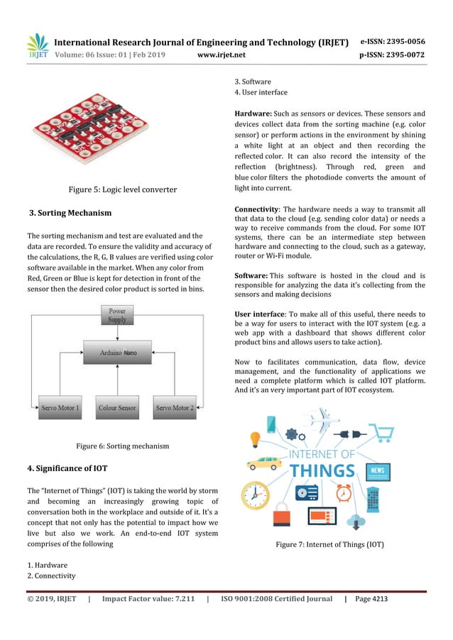 IRJET- IoT Color based Product Sorting Machine | PDF