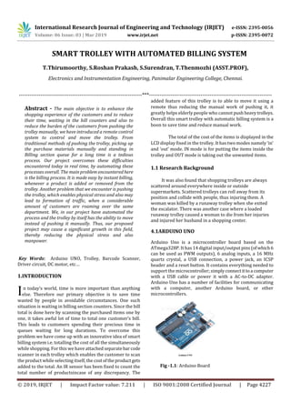 IRJET- Smart Trolley with Automated Billing System | PDF