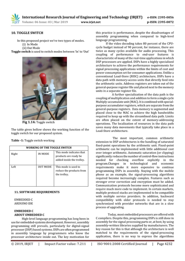 IRJET- Smart Trolley with Automated Billing System | PDF | Technology ...