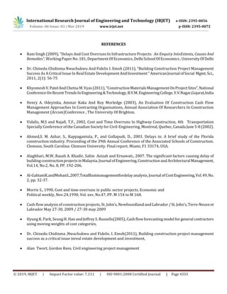 IRJET- Factors Influencing Time and Cost Overruns in Indian Construction Projects | PDF