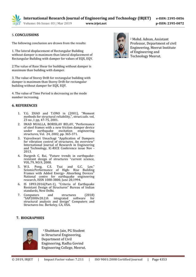 IRJET- Structural Analysis of Seismic Friction Dampers | PDF | Civil Engineering Industry ...
