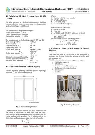 IRJET- Design of UPVC Windows for Lateral Wind Loads Sandwich with ...