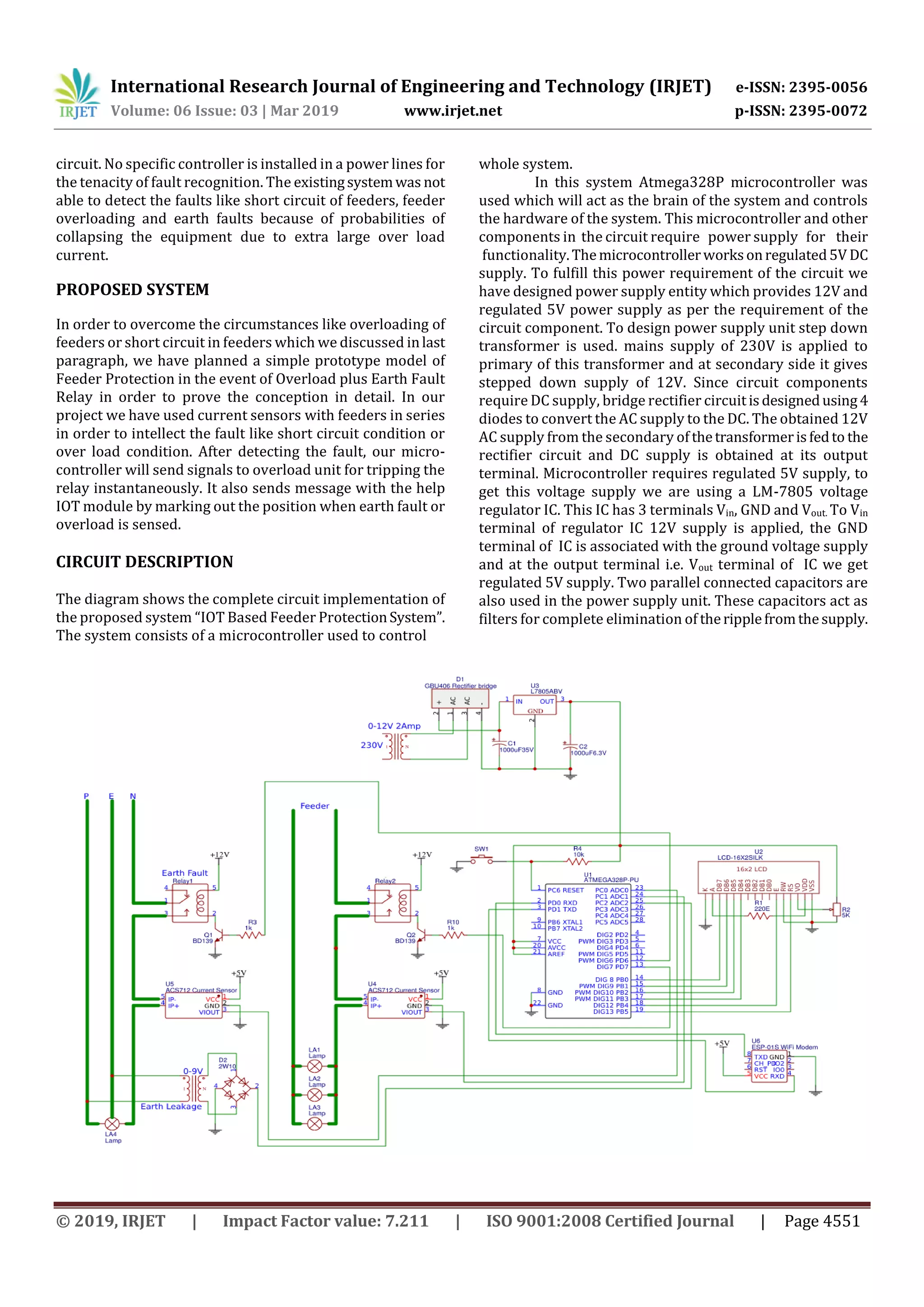 IRJET- IoT based Feeder Protection from Overload and Earth Fault | PDF