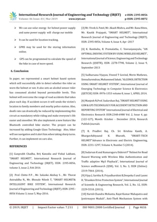 IRJET- Life Saving Device: A Smart Helmet | PDF | First Aid | Injuries