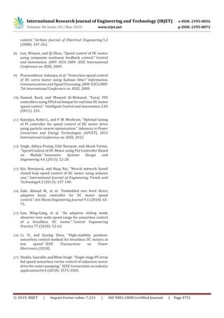 IRJET- Review: Different Techniques of Speed Control of DC Motor | PDF