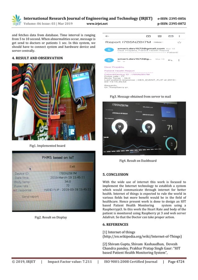 IRJET- IoT based Patient Health Monitoring System using Raspberry Pi-3 ... IRJET- IoT based Patient Health Monitoring System using Raspberry Pi-3 ...