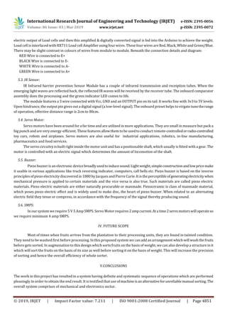IRJET- Embedded System for Automatic Real Time Weight based Grading of Fruits | PDF